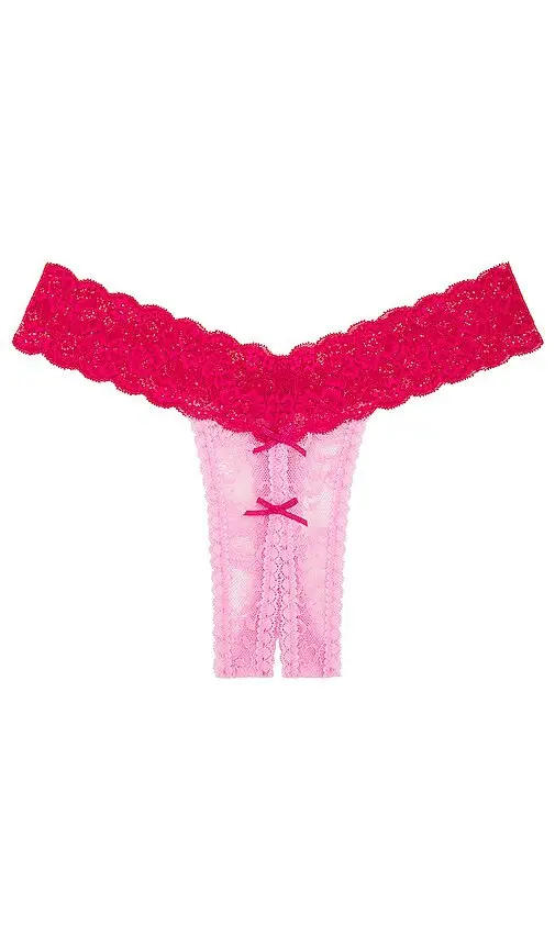 Privacy Please Georgia Ouvert Thong In Pink - Cyclamen