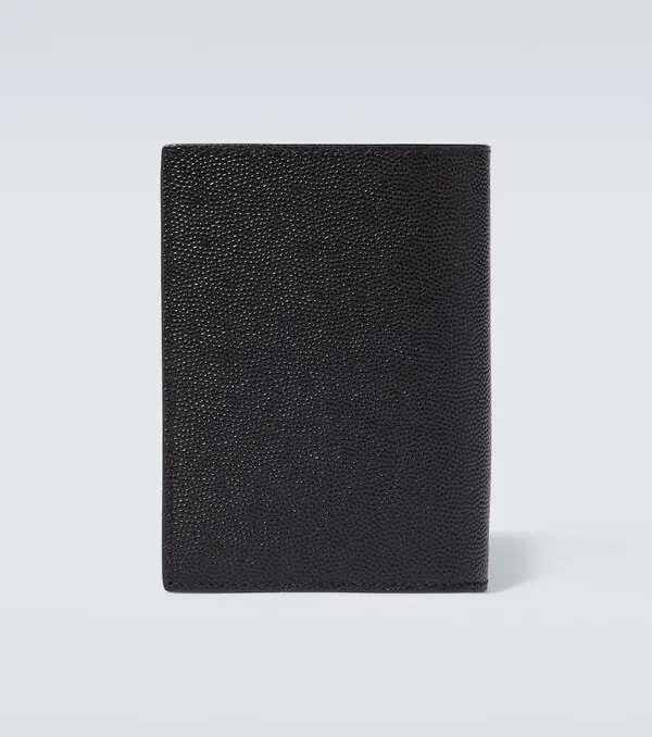Saint Laurent Logo Leather Wallet - Black