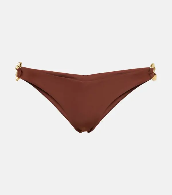 SAME Chain-embellished Bikini Bottoms - Brown