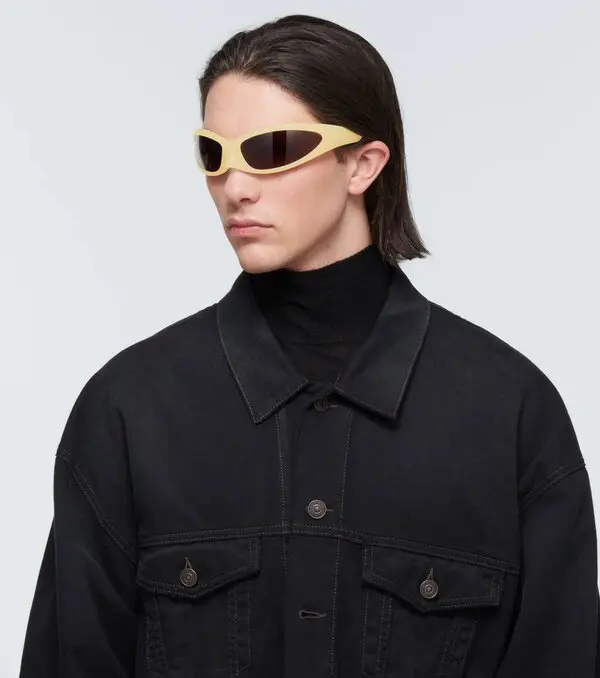 Balenciaga Oval Sunglasses - Yellow