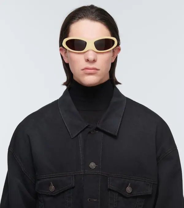 Balenciaga Oval Sunglasses - Yellow