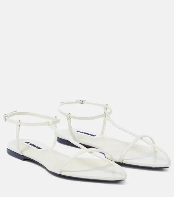 JIL SANDER Leather Thong Sandals
