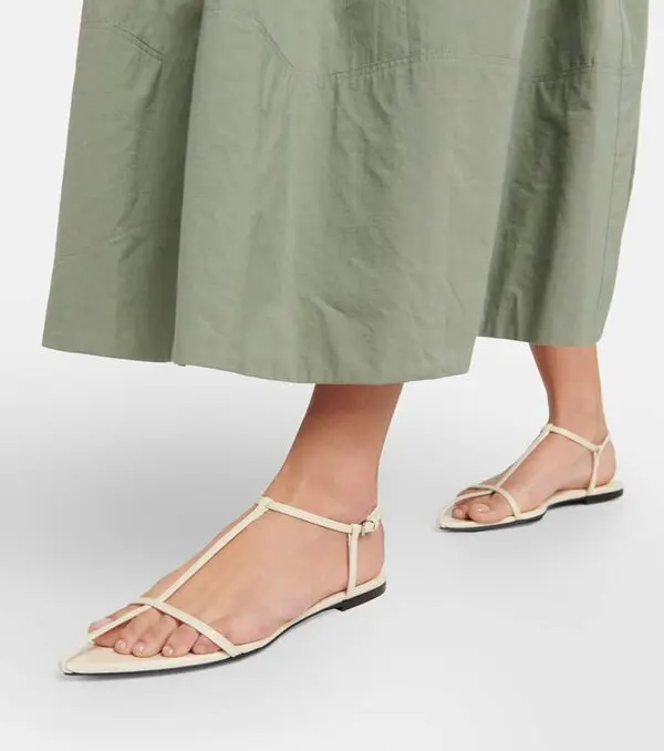 JIL SANDER Leather Thong Sandals
