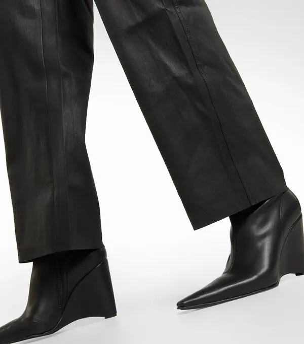 Stouls Axel Leather Cargo Pants - Black