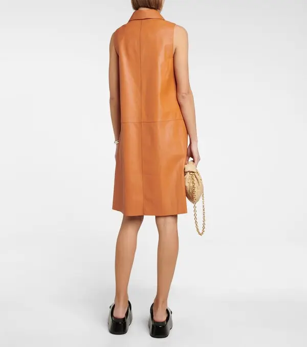 JOSEPH Berwick Leather Midi Dress