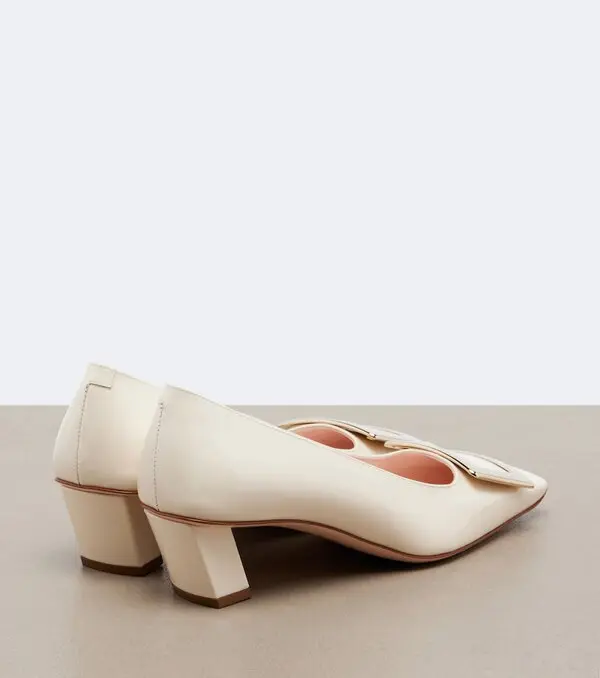 ROGER VIVIER Belle Vivier Patent Leather Pumps - White