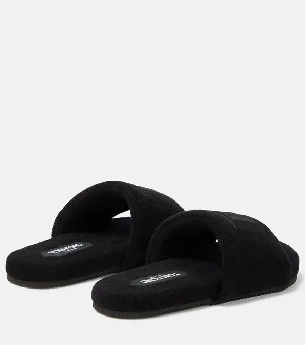 TOM FORD Harrison Embroidered Slides