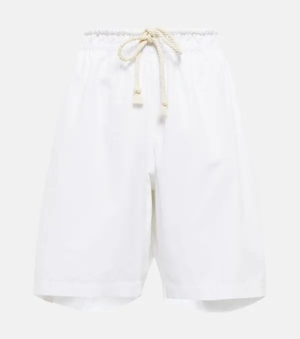 JIL SANDER High-rise Cotton Shorts - White