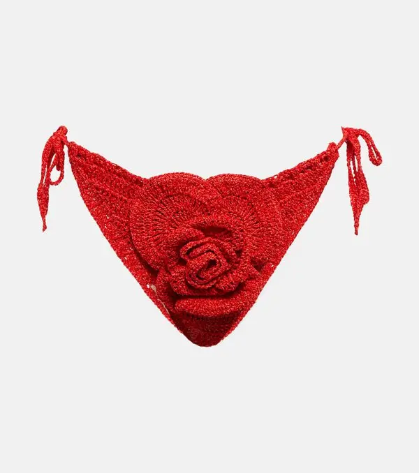 Magda Butrym Knit Bikini Bottoms - Red