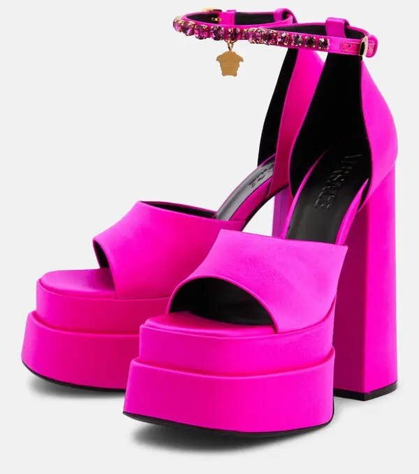Versace Medusa Aevitas Platform Sandals - Pink