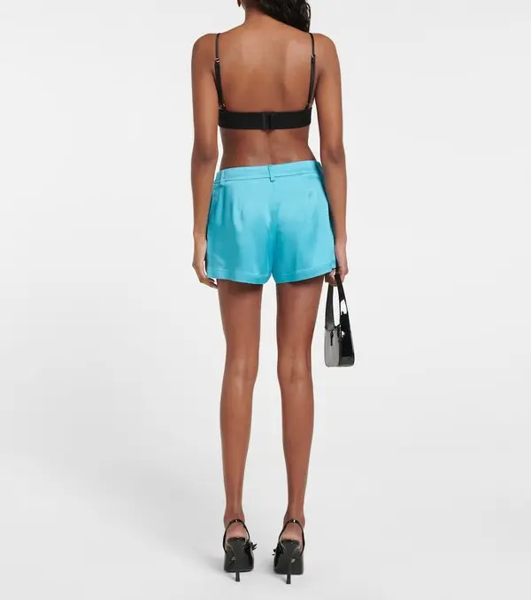 Blumarine Low-rise Satin Shorts