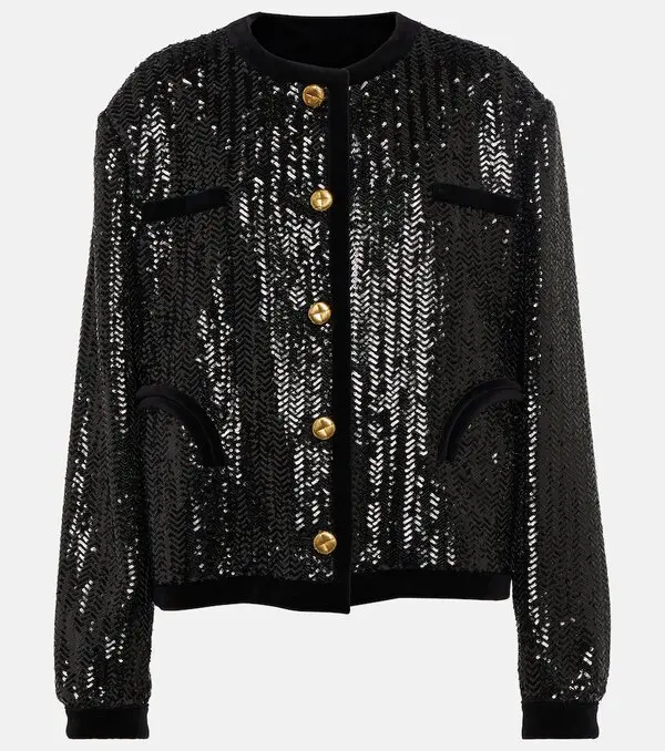 BLAZÉ MILANO Sequined Jacket - Black