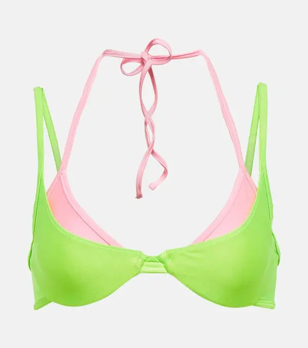 SAME Double Layer Bikini Top - Multicoloured