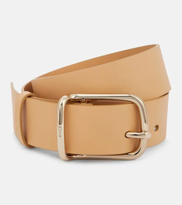 Chloe クロエ joe ベルト　ブラウン　ゴールド Chloé Joe Leather Belt In Beige - 40% Off | Editorialist
