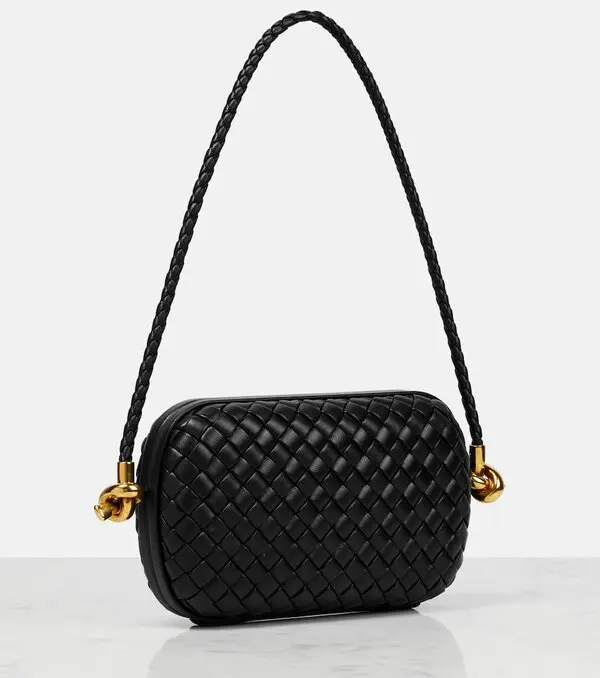 Bottega Veneta Knot On Strap Leather Shoulder Bag