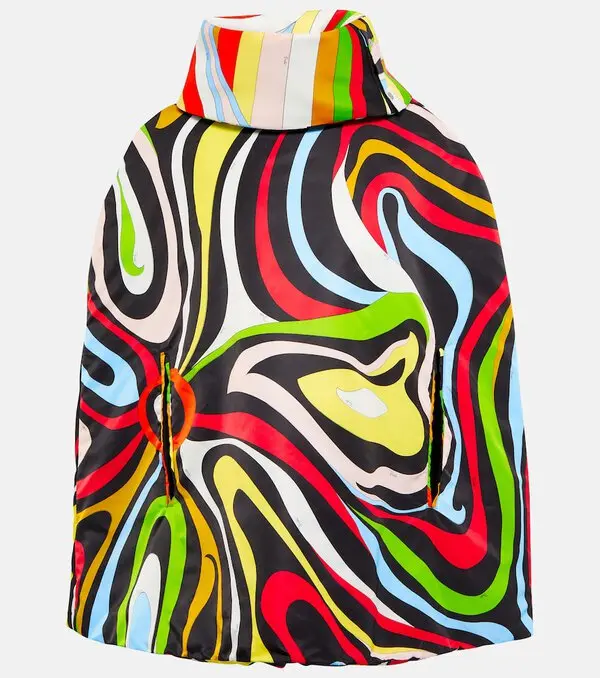 Emilio Pucci X Fusalp Marmo Poncho - Multicoloured