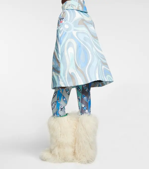 Emilio Pucci X Fusalp Marmo Poncho - Blue