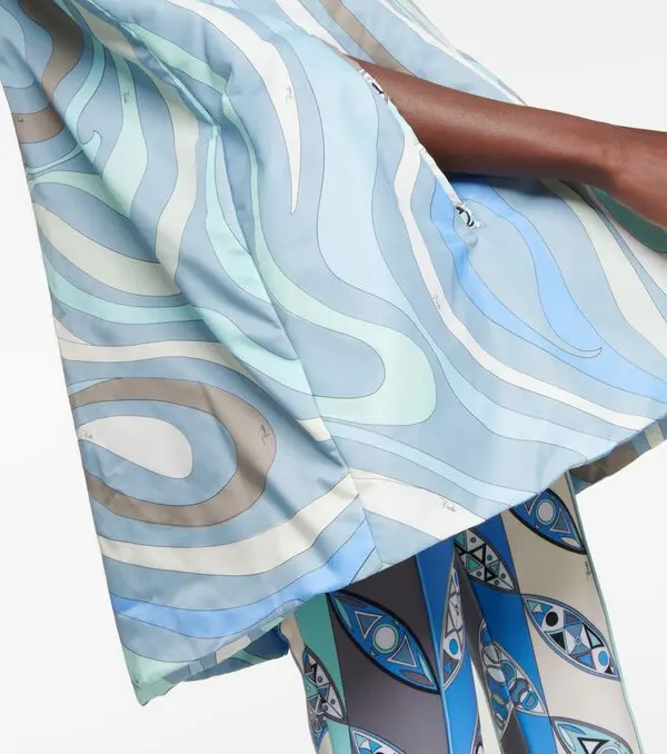 Emilio Pucci X Fusalp Marmo Poncho - Blue
