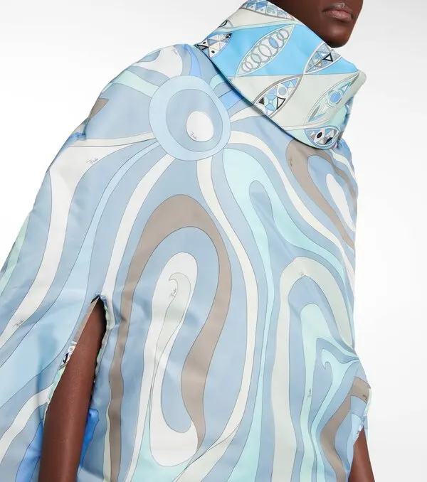 Emilio Pucci X Fusalp Marmo Poncho - Blue