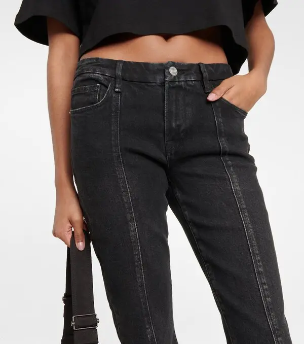 FRAME High-rise Skinny Jeans - Black