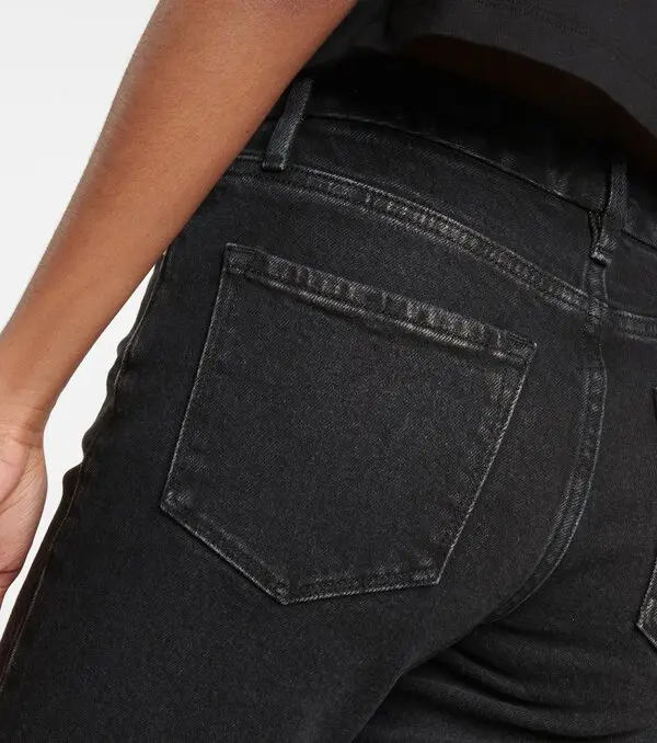 FRAME High-rise Skinny Jeans - Black