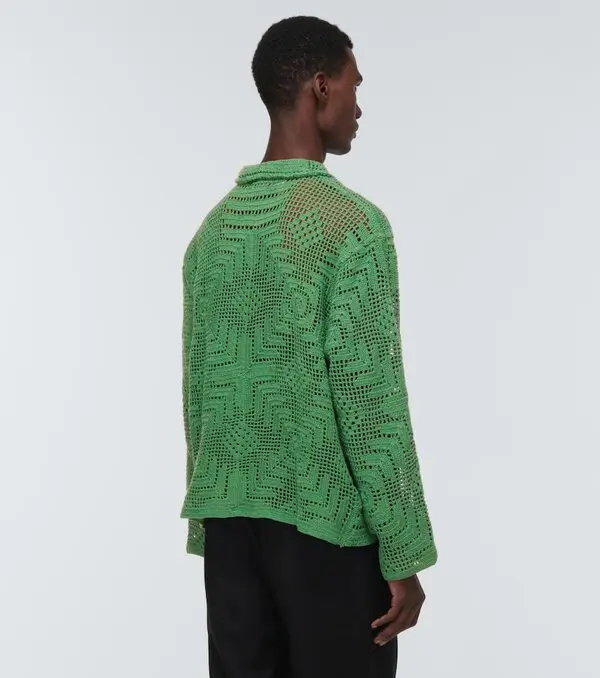 BODE Crochet Cotton Overshirt