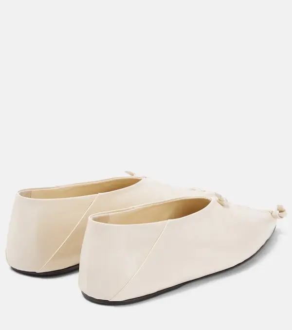 JIL SANDER Leather Ballet Flats
