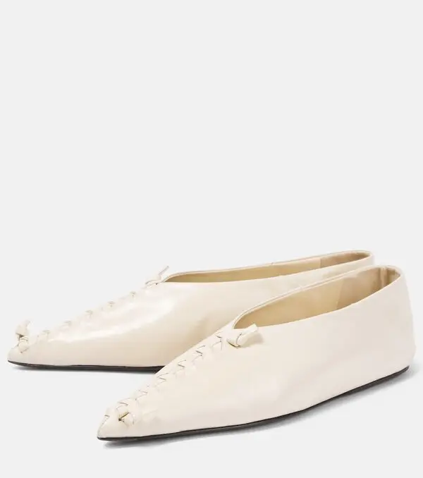 JIL SANDER Leather Ballet Flats