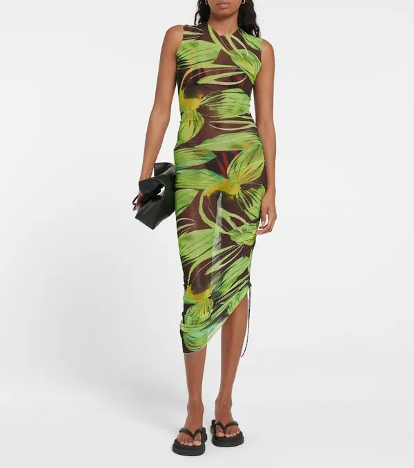 LOUISA BALLOU Heatwave Printed Midi Dress - Multicoloured