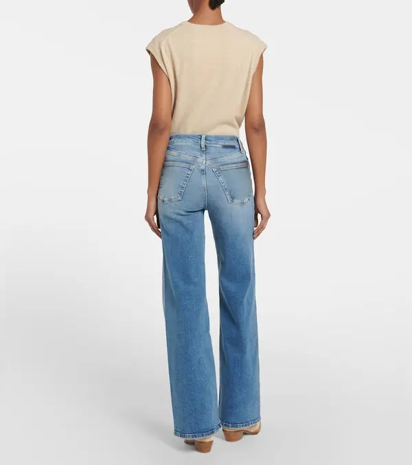 RE/DONE 70s High-rise Wide Leg Jeans - Blue
