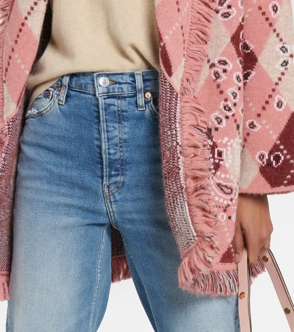 RE/DONE 70s High-rise Wide Leg Jeans - Blue