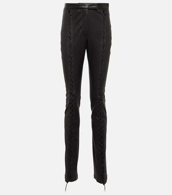 DION LEE Hinge-seam Leather Pants