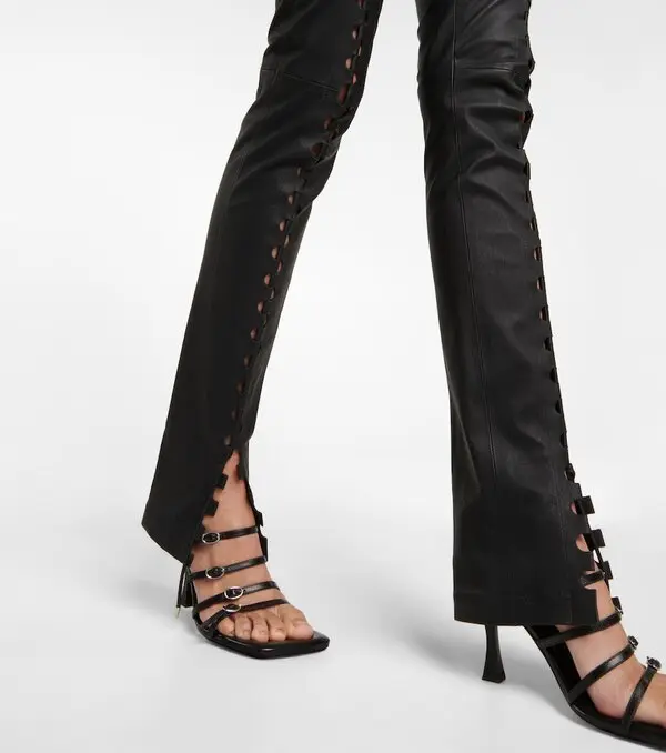 DION LEE Hinge-seam Leather Pants