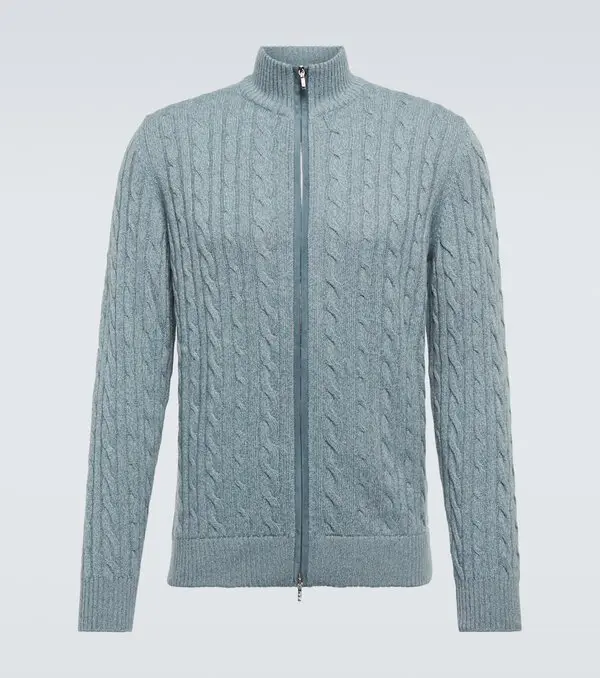 Loro Piana Cable-knit Cashmere Cardigan