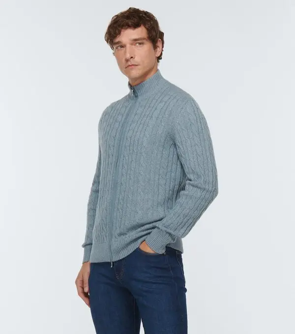 Loro Piana Cable-knit Cashmere Cardigan