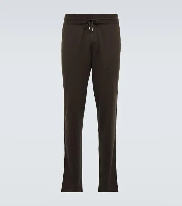 Loro Piana Cashmere And Cotton Sweatpants - Black