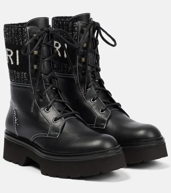 Amiri Leather Lace-up Boots
