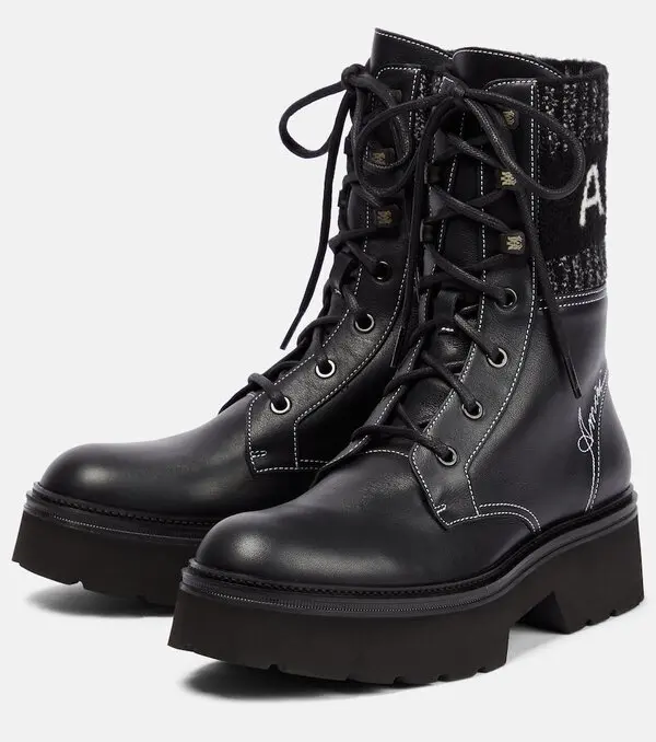 Amiri Leather Lace-up Boots