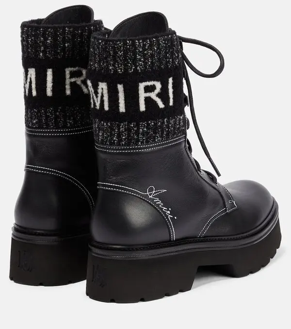 Amiri Leather Lace-up Boots