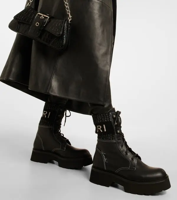 Amiri Leather Lace-up Boots