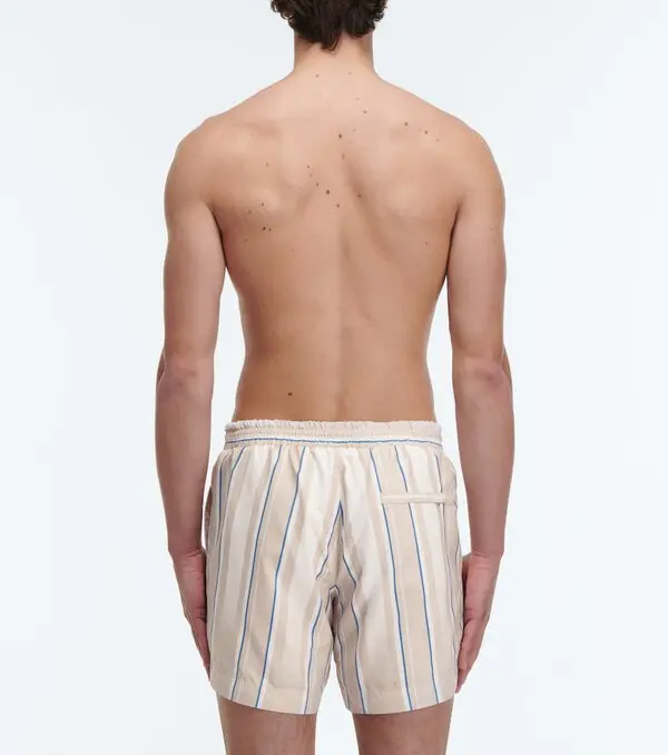 Commas Striped Swim Shorts - Beige