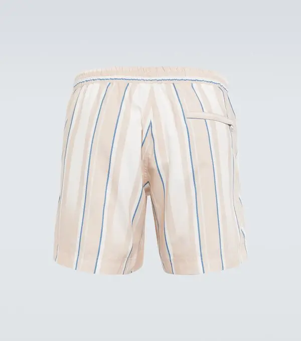 Commas Striped Swim Shorts - Beige