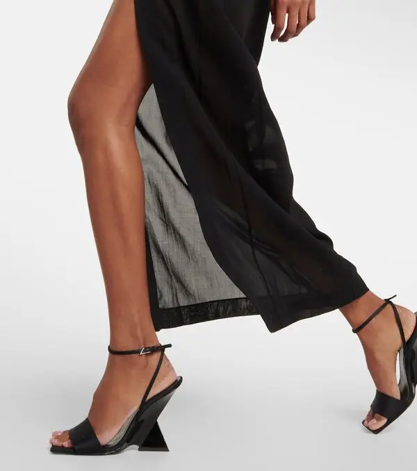 NENSI DOJAKA Cutout Halterneck Gown - Black