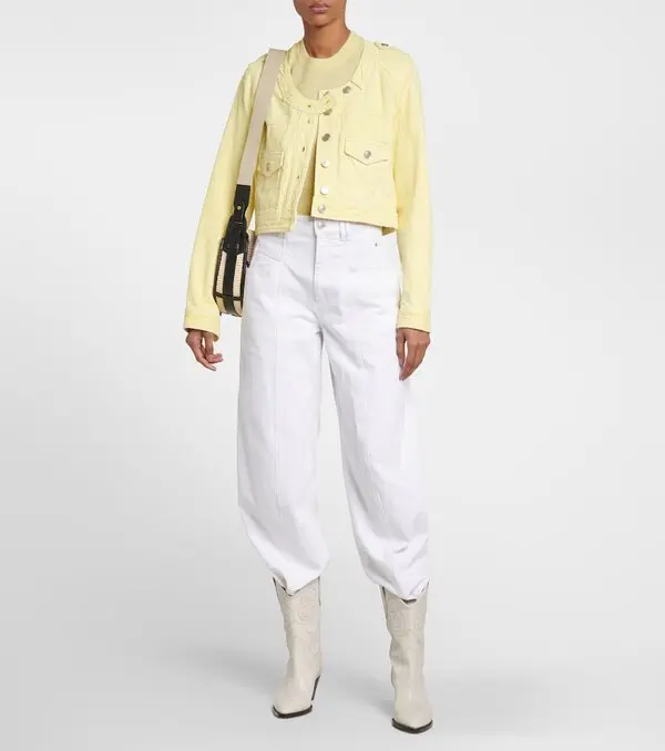 Isabel Marant Valene Cropped Denim Jacket