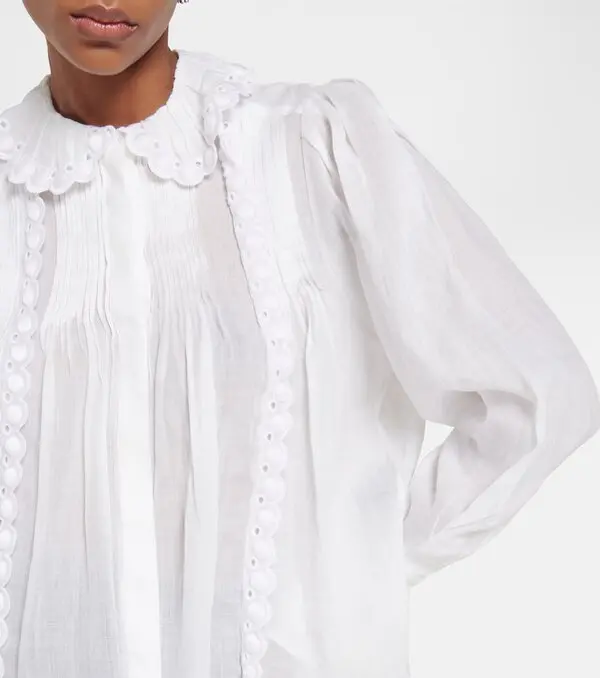 Isabel Marant Étoile Olinet Embroidered Ramie Shirt