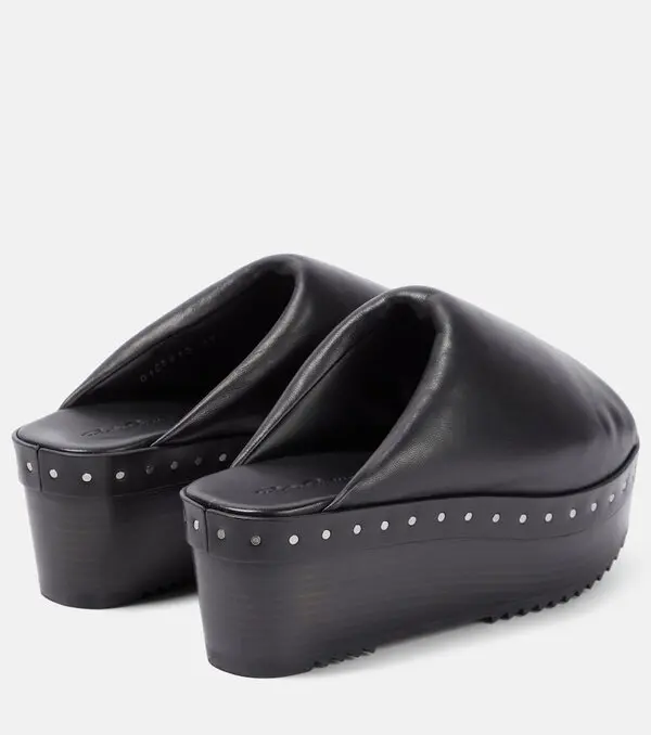 Rick Owens Padded Leather Platform Sandals