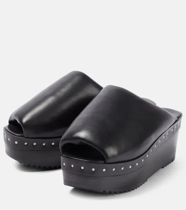 Rick Owens Padded Leather Platform Sandals
