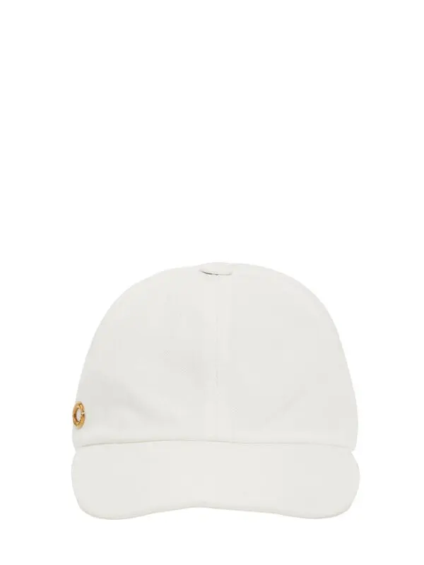 Loro Piana Back Bow Cotton & Linen Baseball Cap