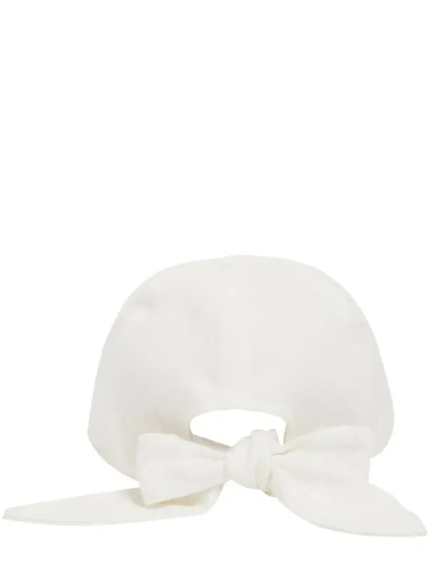 Loro Piana Back Bow Cotton & Linen Baseball Cap