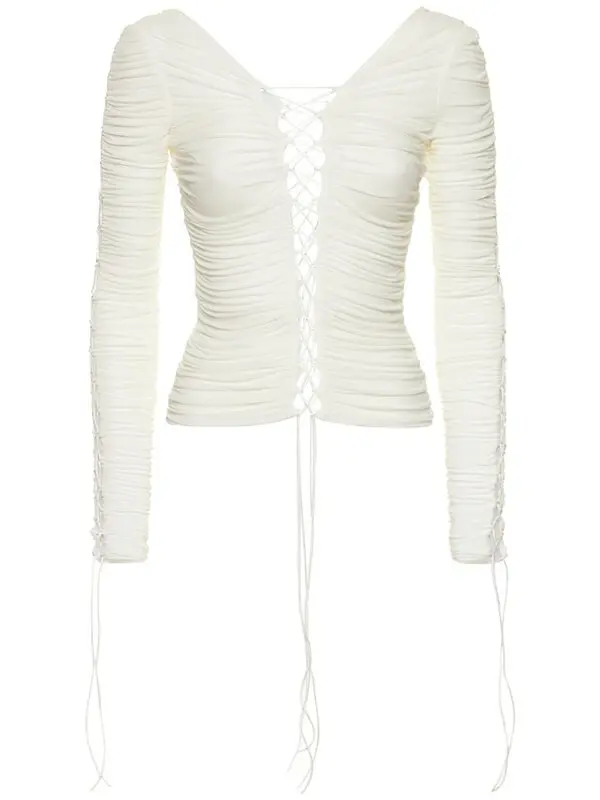INTERIOR The Knit Viscose Top